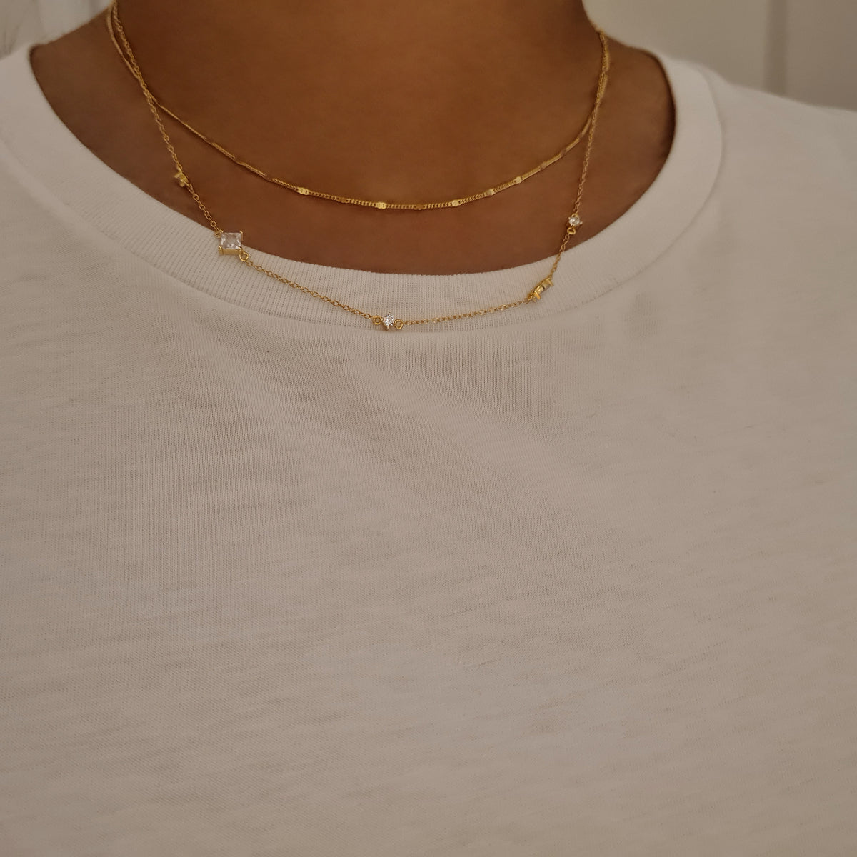 Dainty Gold Chain I Dainty Interval Chain I Safana Jewellery